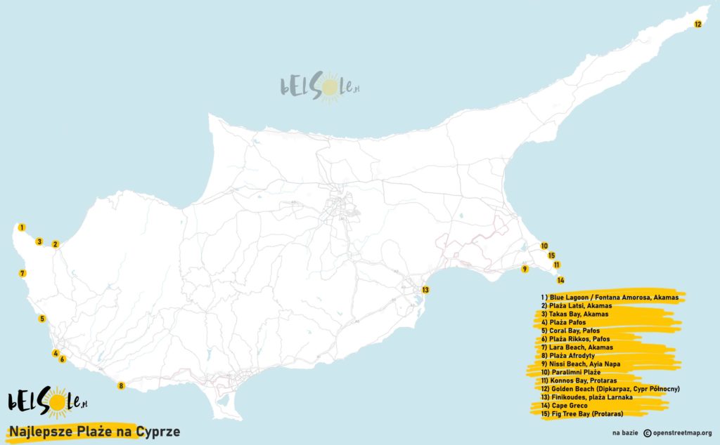 Top 15, najlepsze plaże na Cyprze. Poradnik, opinie - BelSole