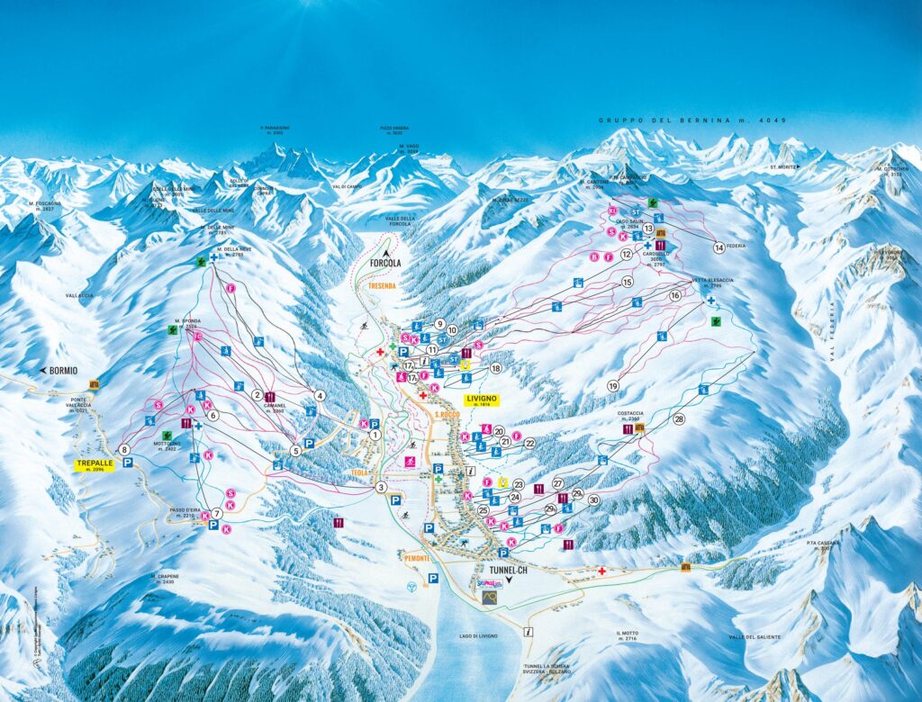 Livigno: stoki, mapa tras, atrakcje w 2021/22 - BelSole