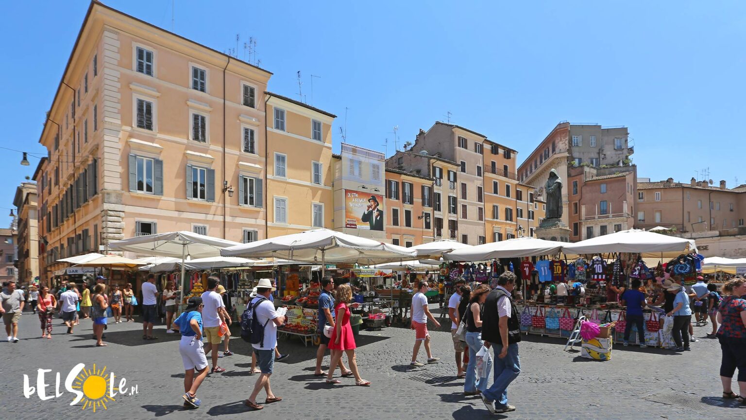 Plac Campo de Fiori, Rzym. Co zobaczyć? Targ i wszystko o Campo de Fiori! - BelSole