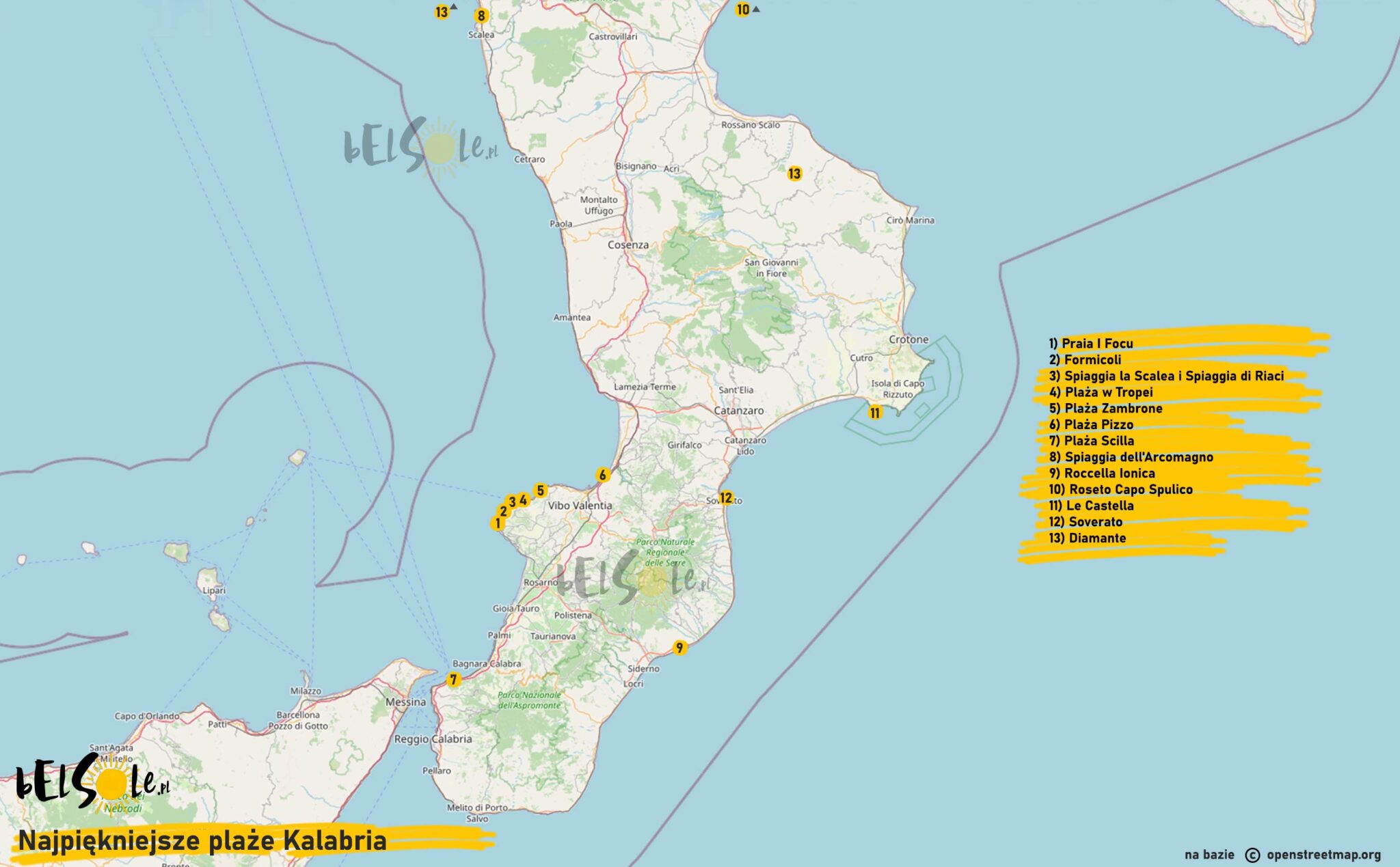 15 najpiękniejsze plaże, Kalabria. Gdzie iść na plażę w Kalabrii ...